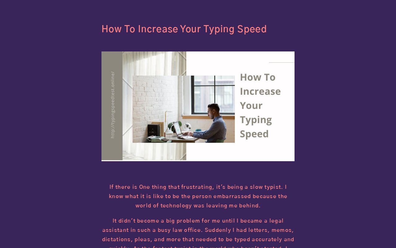How to increase your typing speed